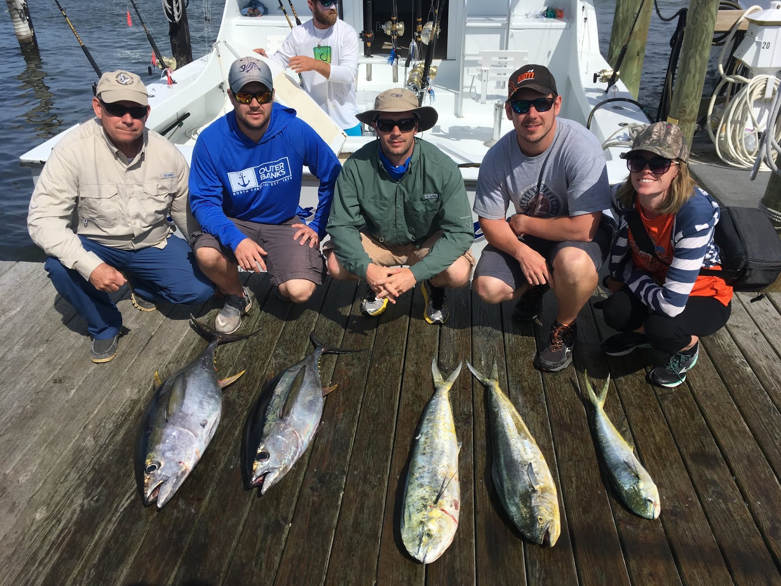Outer Banks Fishing Charter: Yellowfin Tuna and Limited catch of Dolphin