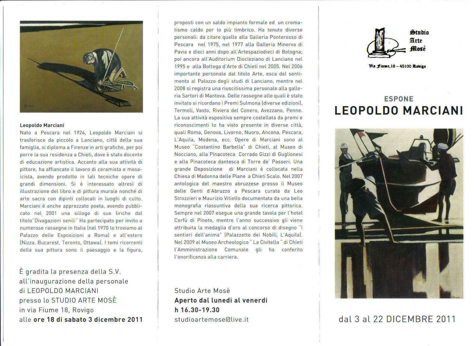 studio arte mosè: Leopoldo MARCIANI allo Studio Arte Mosè