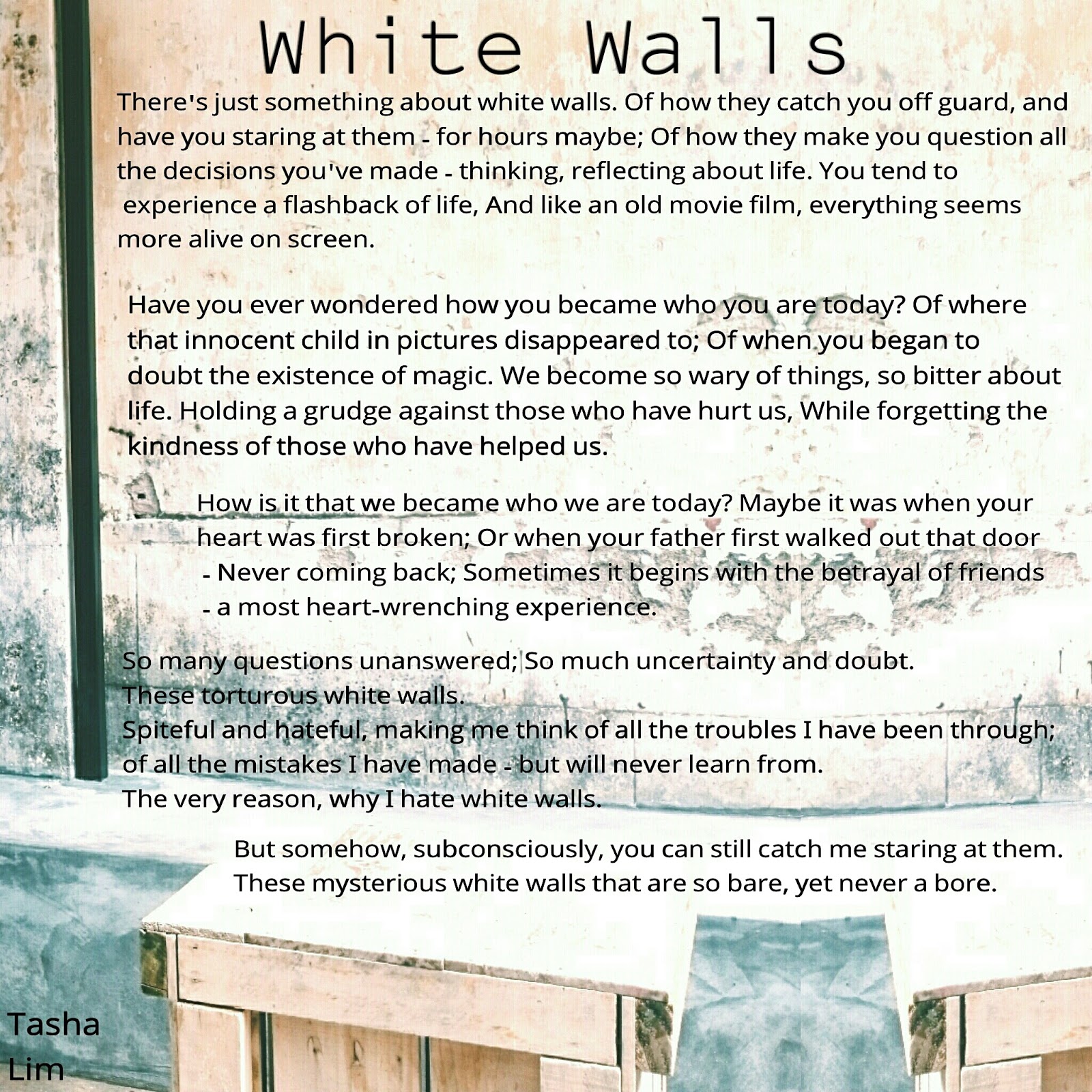 Poem #19: White Walls