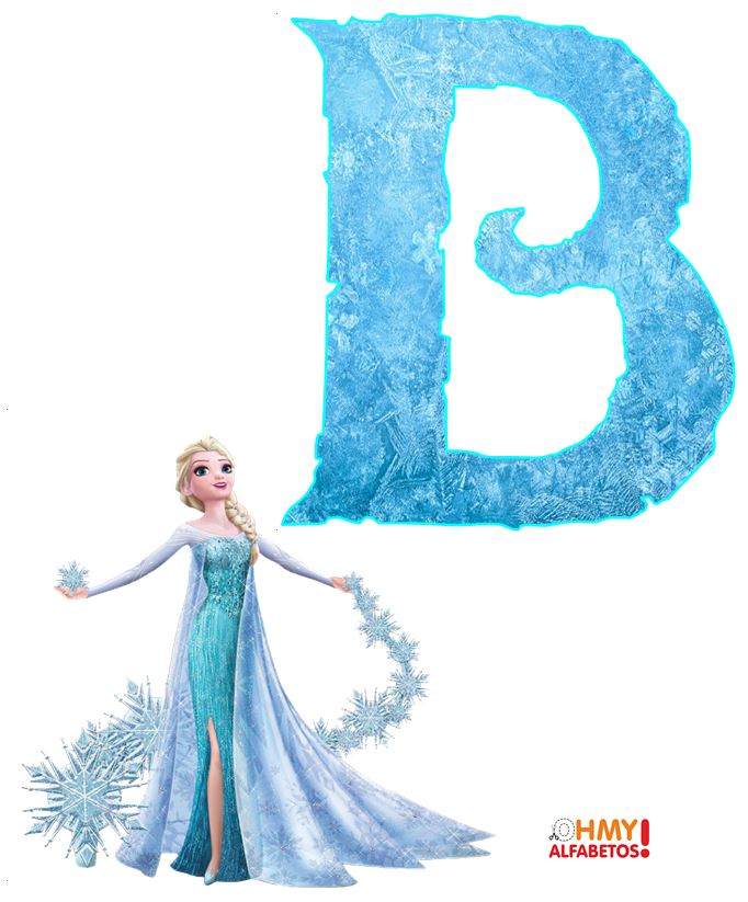 Alfabeto de Elsa de Frozen Haciendo Magia. - Oh my Alfabetos!