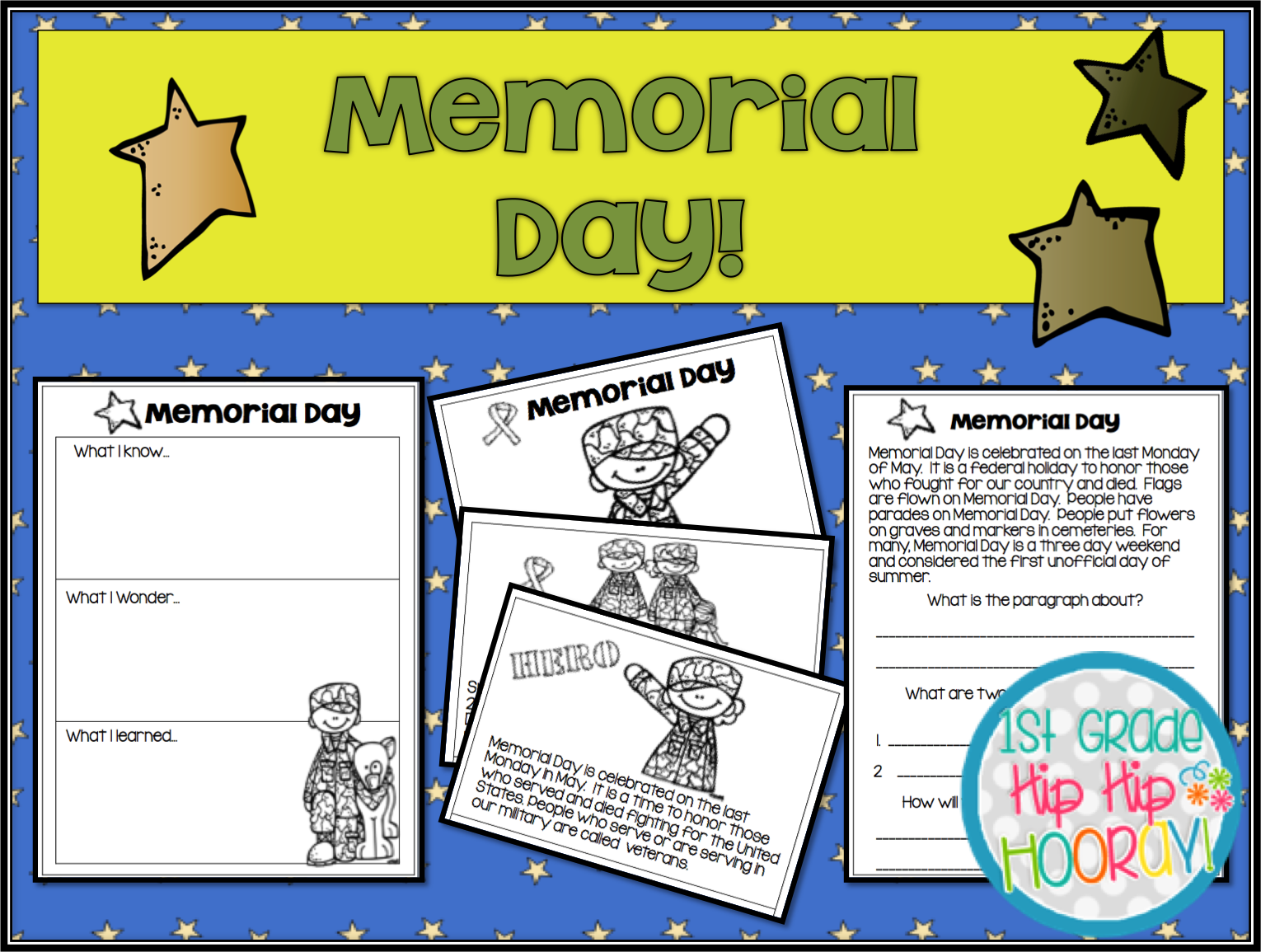 1st Grade Hip Hip Hooray!: Memorial Day