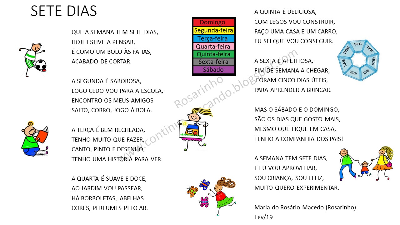 Continuo buscando...: Sete dias, poesia