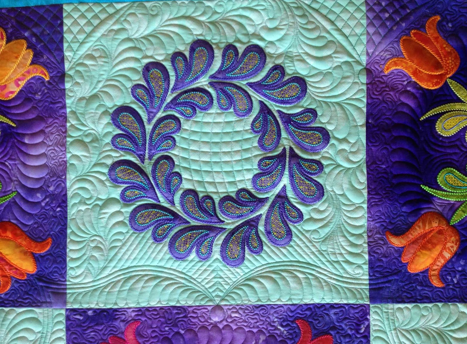 Sewing & Quilt Gallery: Embroidered Applique Beauty