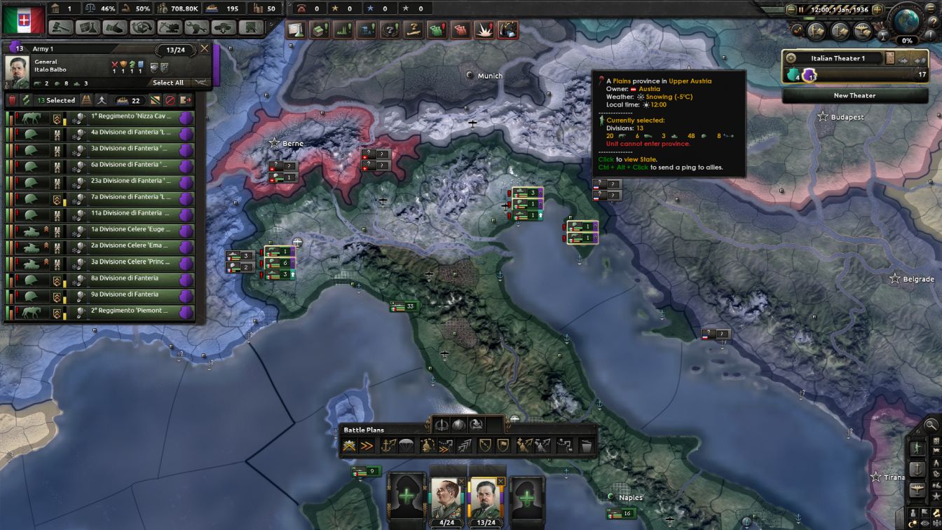 Italy - HOI4 -Setting up (I)