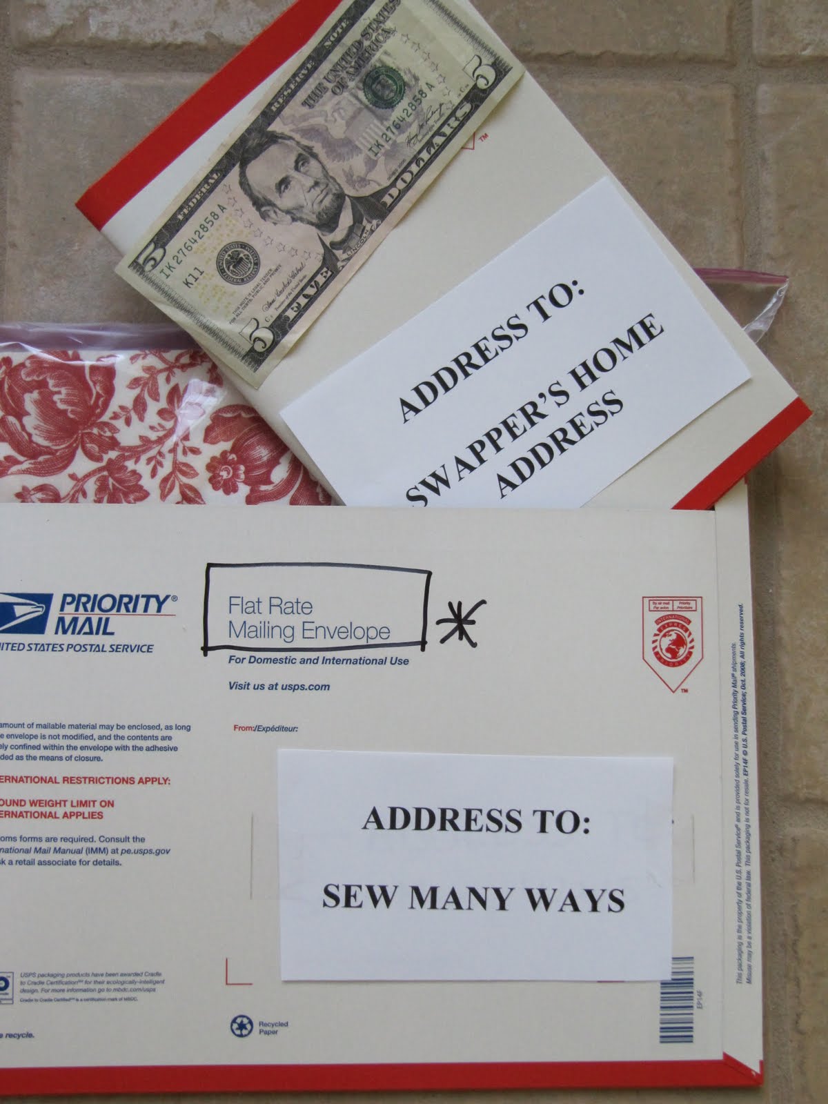 Sew Many Ways...: How To A Mail Package For A Fabric Swap...