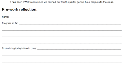 My Own Genius Hour: Reflection is Vital