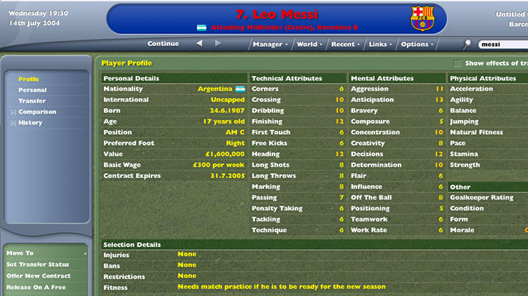 Welcome to Sportspinions: Comparing Leo Messi's Football Manager stats ...