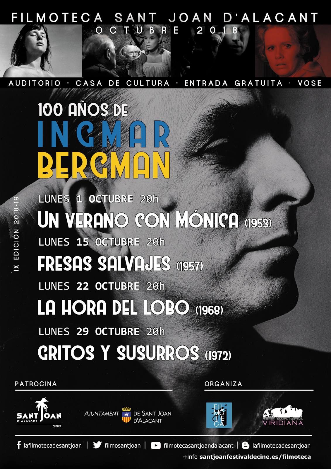 La Filmoteca de Sant Joan d'Alacant: Presentación del ciclo "100 años de Ingmar Bergman ...