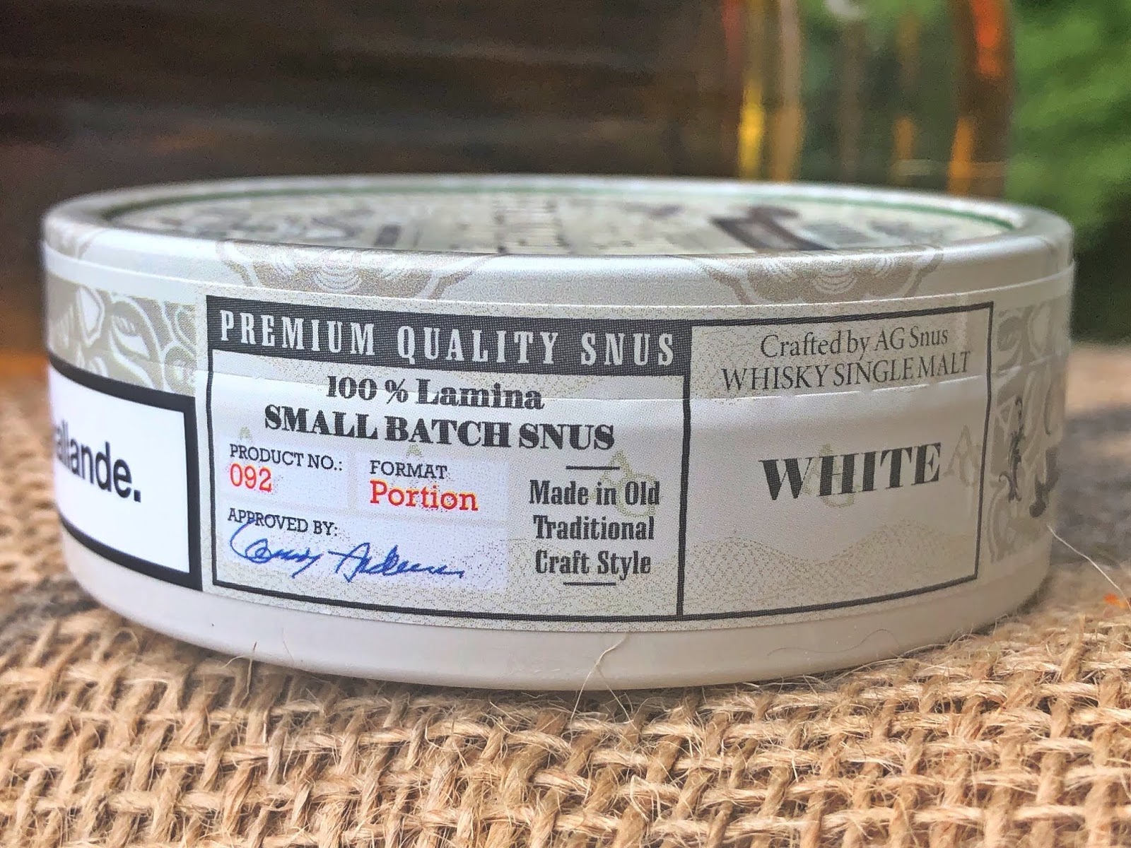 Crafted Snus: Whisky (White Portion) - Old Review. 26 May 2020.