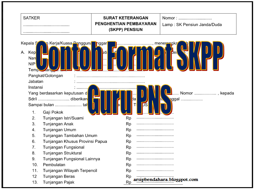 Download File Format SKPP Doc - Blangko SKPP PNS - Arsip Bendahara