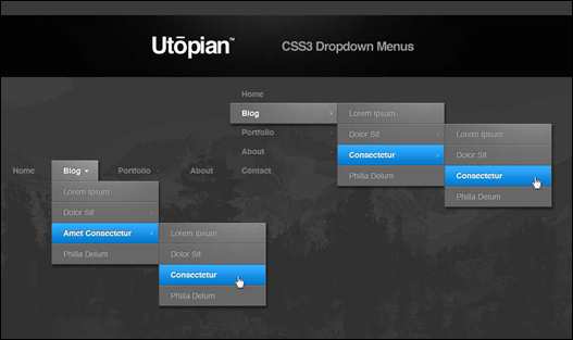 15 Great CSS Menu Bar Techniques and Tutorials ~ Web Designers Depot