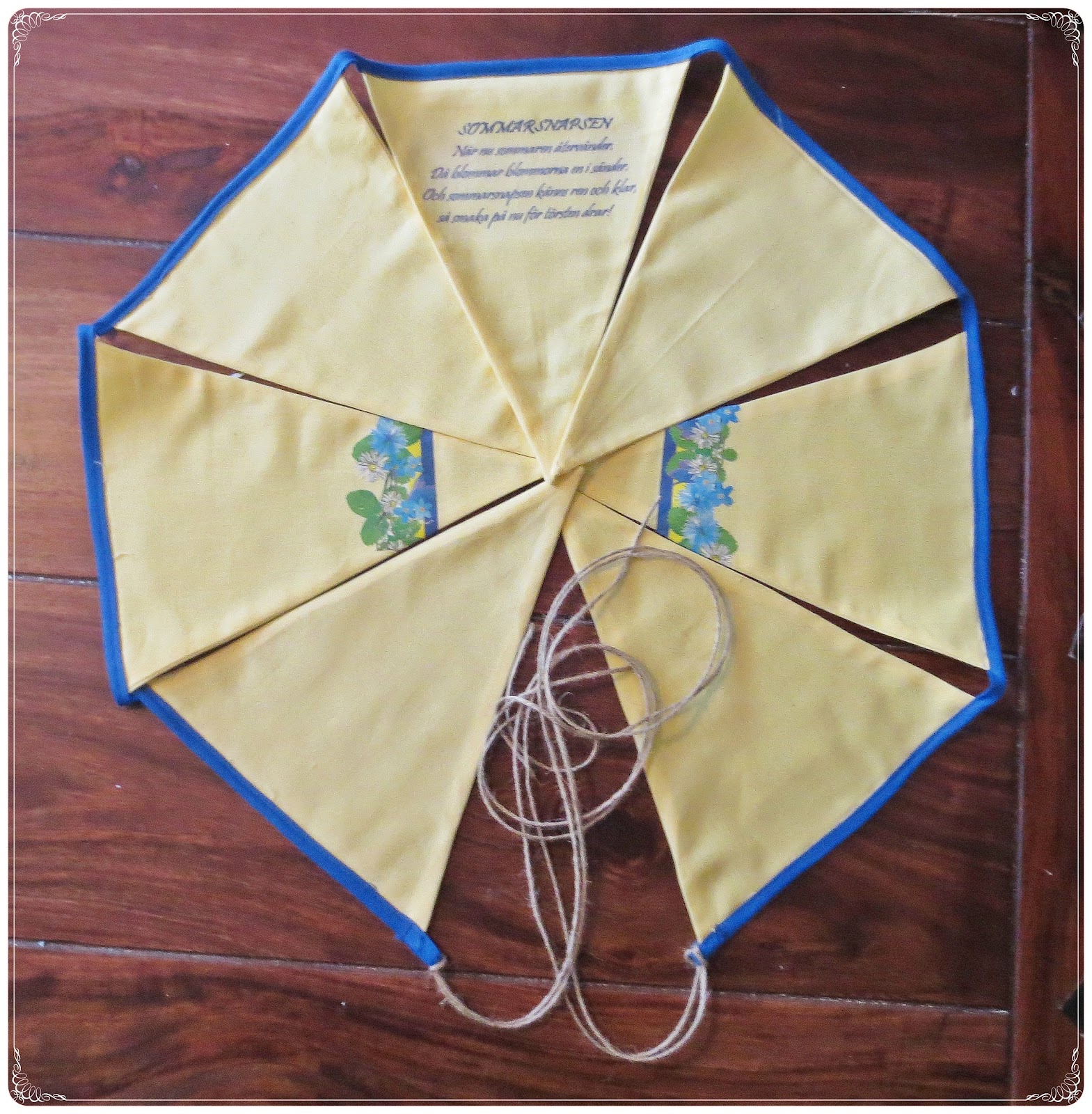 Flaggspel/vimplar till sommaren med snapsvisa