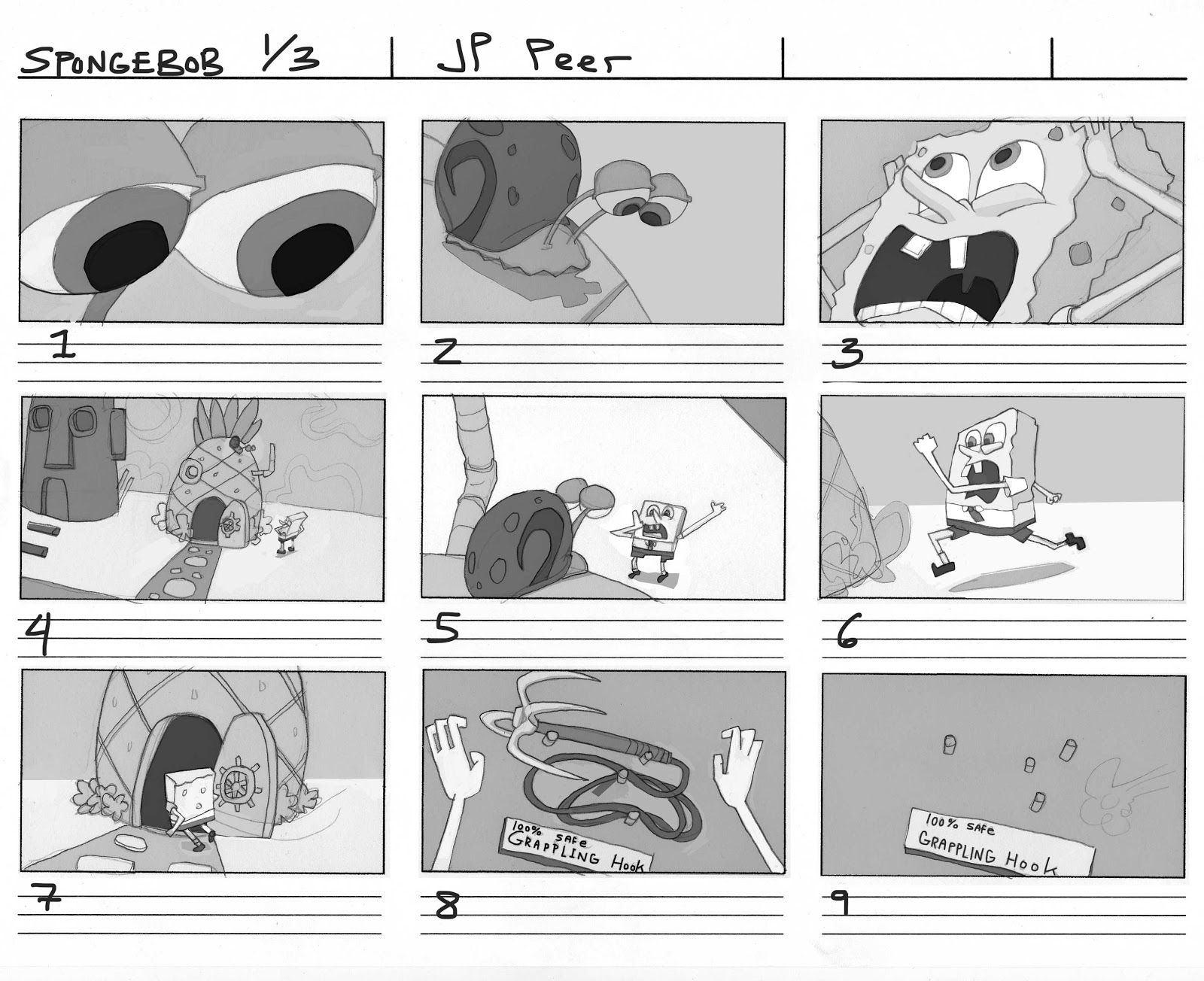 J.P. PEER ART: Spongebob Storyboards