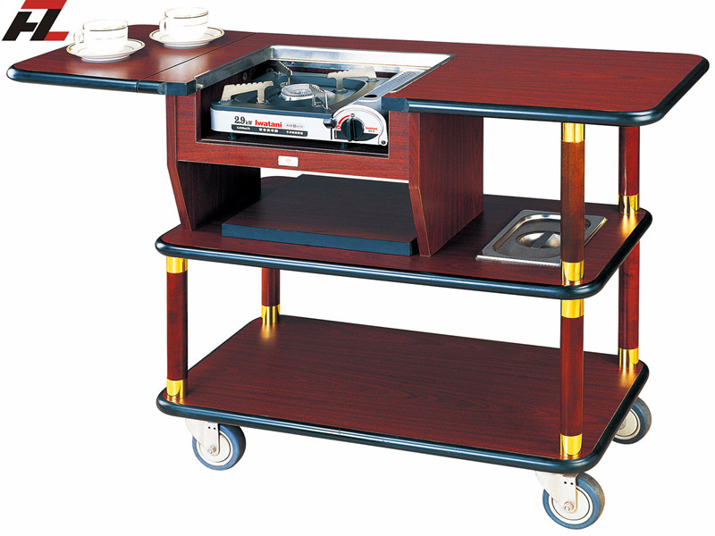 China hotel supplies manufacturer: Kitchen Flambe Cooking Trolley with ...