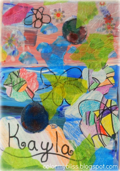 Color My Bliss: Preschool Art: Mixed Media Collage Repurpose/Reuse Boxes