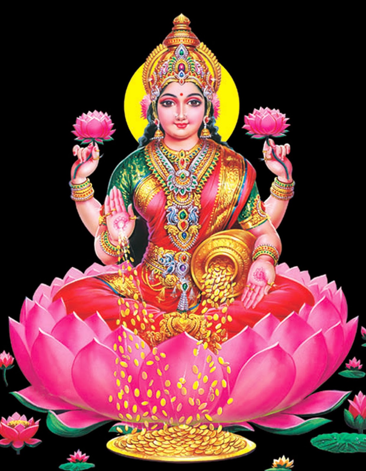 Gods-Leaders-Images-Drawings: Goddess Sri Mahalakhshmi