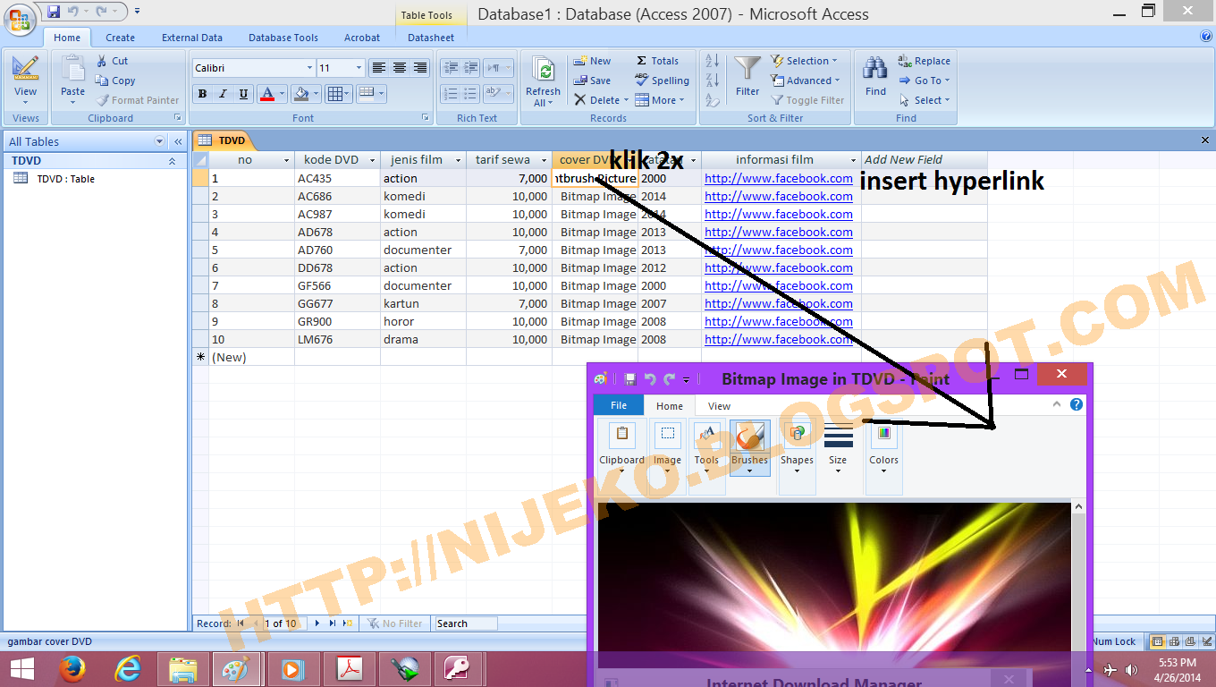 cara membuat tabel, query dan form pada MS access 2007 - NIJEKOblog cara membuat tabel, query dan form pada MS access 2007 - NIJEKOblog