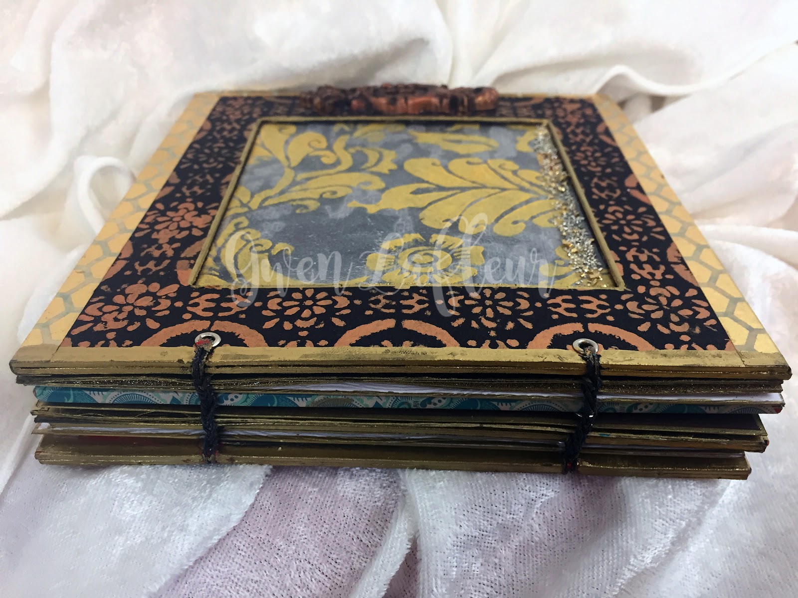 StencilGirl Talk: Gwen's Gems: Stenciled ICE Resin Paper Art Journal