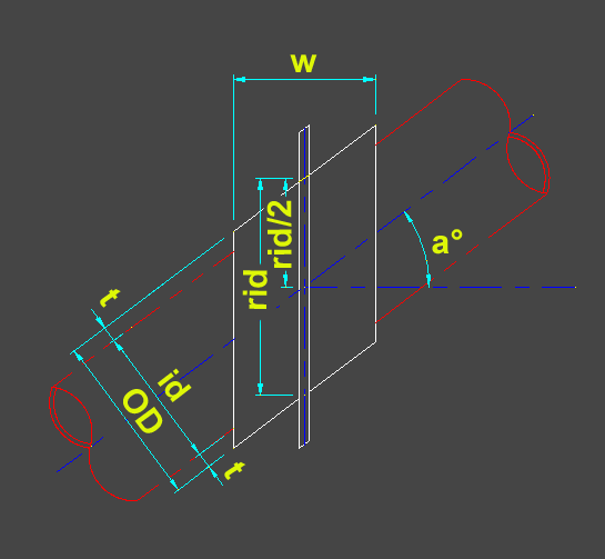 Plate and sheet development: Inclined pipe sleeve development