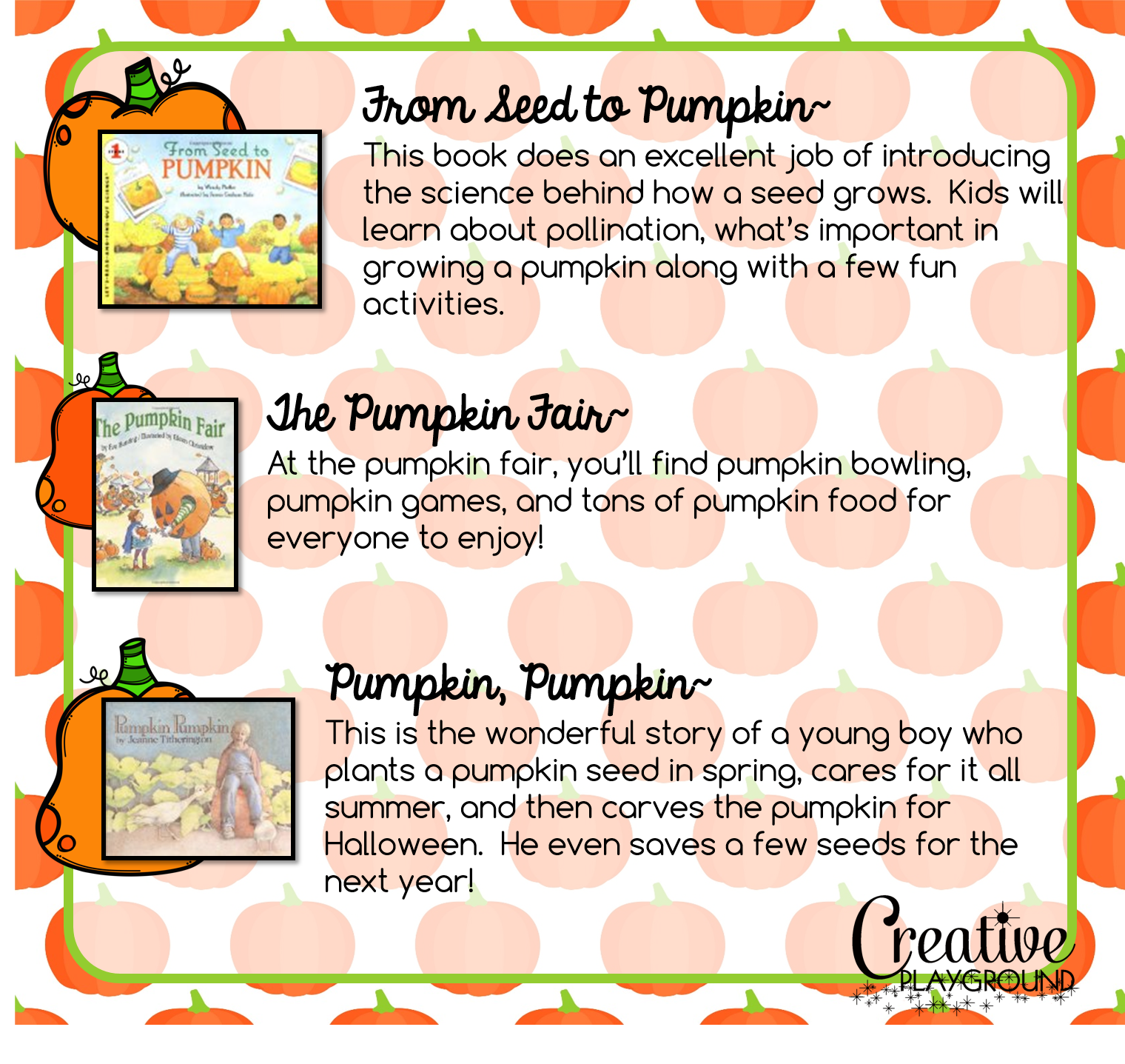 Creative Playground: The Best Pumpkin Read-Alouds Ever!