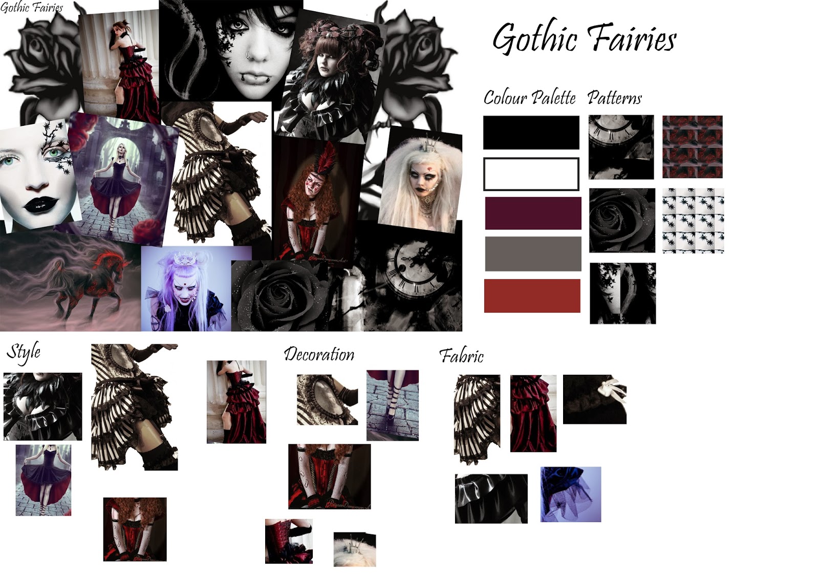 Ashley Aurora-Fashion : Gothic Fairy Tale Moodboard - Digital Design