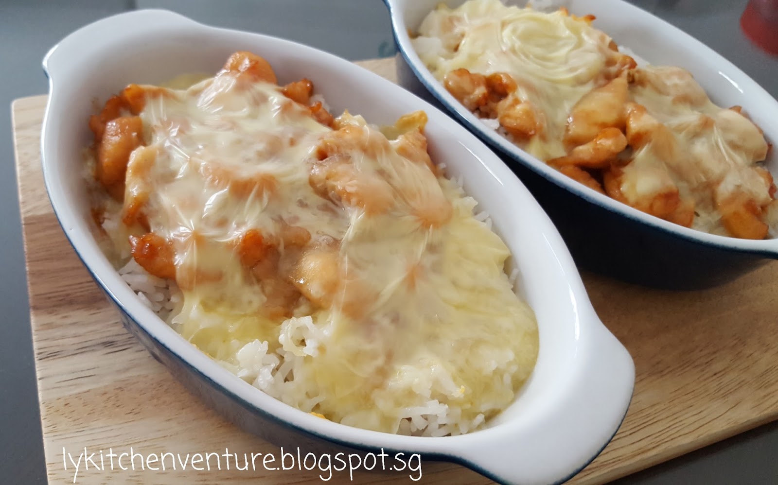 LY's Kitchen Ventures: Marmite Ketchup Chicken Cheese Baked Rice