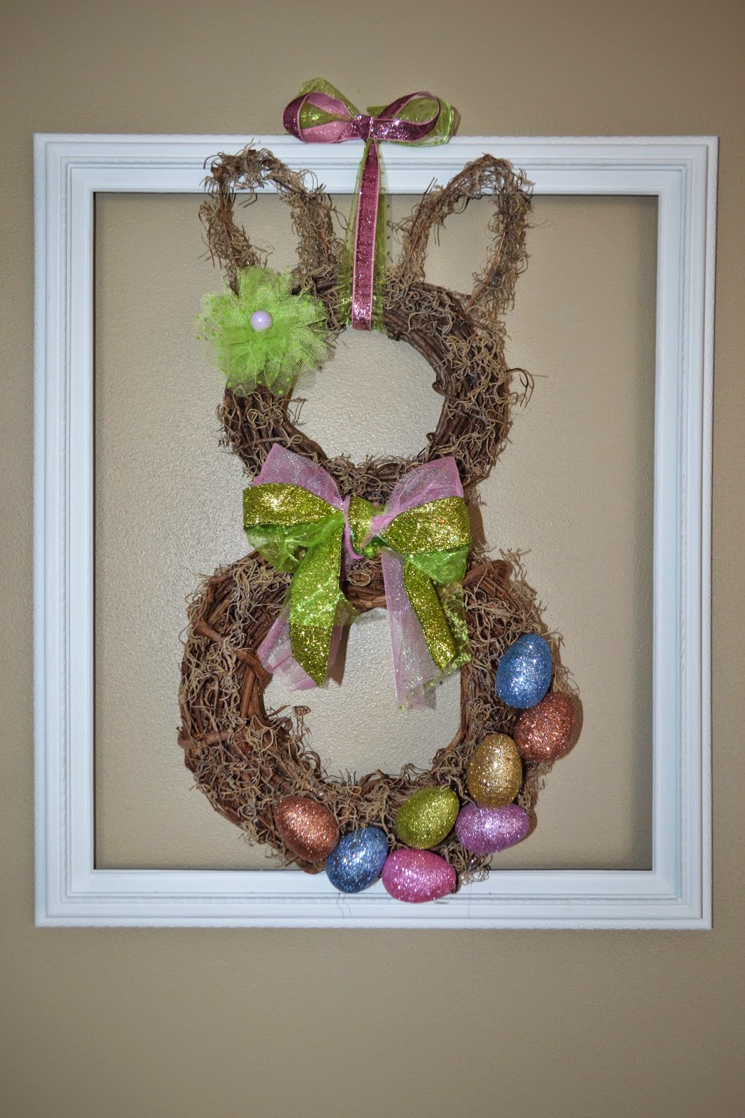 Thrifty Artsy Girl: Hop to it: How to make a Spring Easter Bunny Wreath