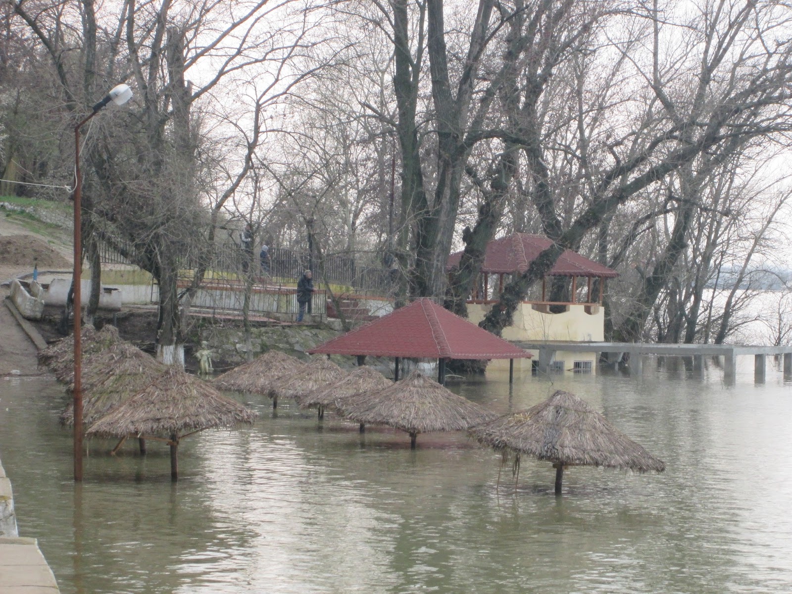 Aşa arată plaja de la Debarcader inundată (cota: 630 cm) - Ciobanu Gigel