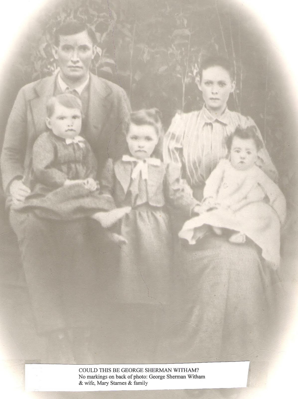 Witham Family History: George Sherman Witham & Mary Elizabeth Starnes