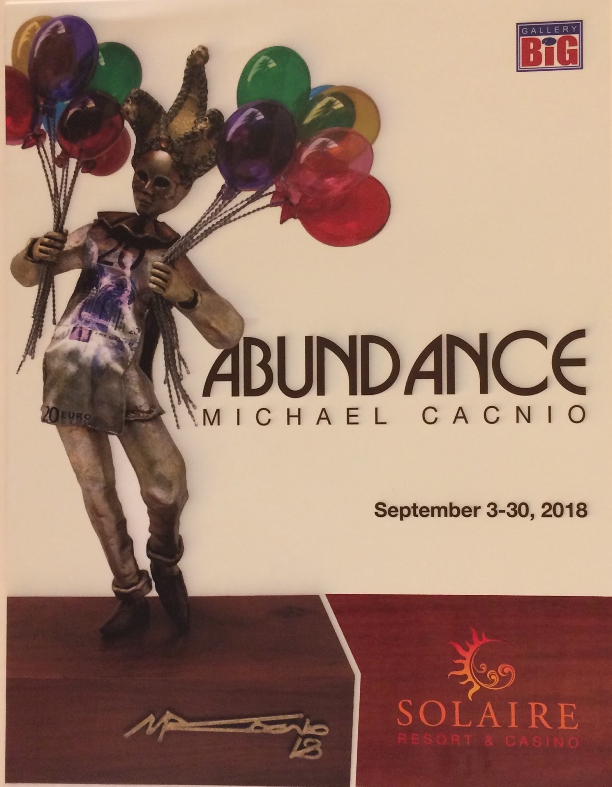 Joy Posadas writes...: Michael Cacnio sculpts about money