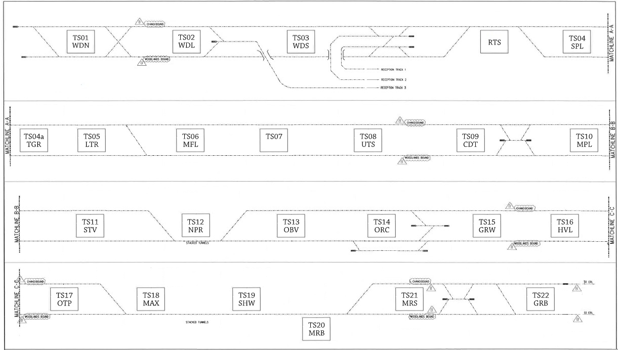 Thomson Line Construction: Tunnel & Track Chart