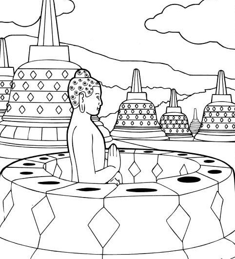 Mewarnai Gambar Vihara