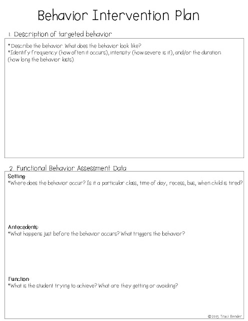 The Bender Bunch: Creating a Behavior Intervention Plan (BIP)
