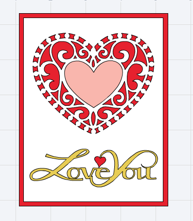 Capadia Designs: Intricate Inset Heart Valentine Card