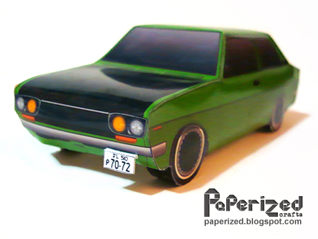 1972 Datsun 510 Papercraft | Paperized Crafts