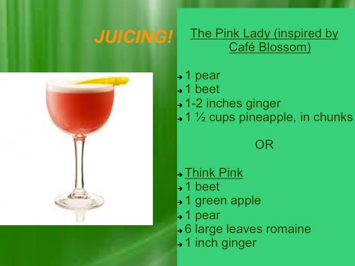 SDARM Healthy Living: The Pink Lady Juice Recipe