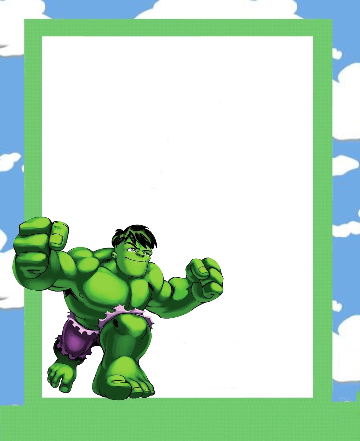 Point das Fofurices ♡: Moldura e desenho do Hulk
