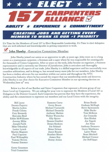 Local 157 blogspot: 157 Carpenters Alliance