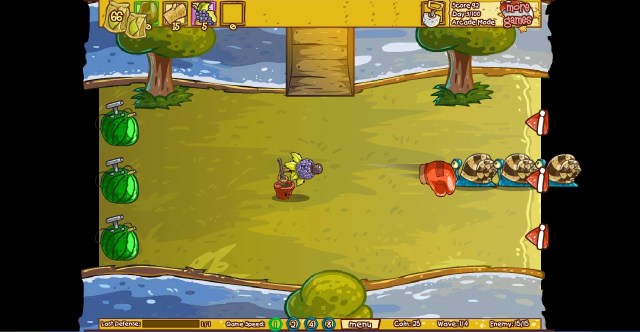 Games Online For Free: Fruit Defense Express