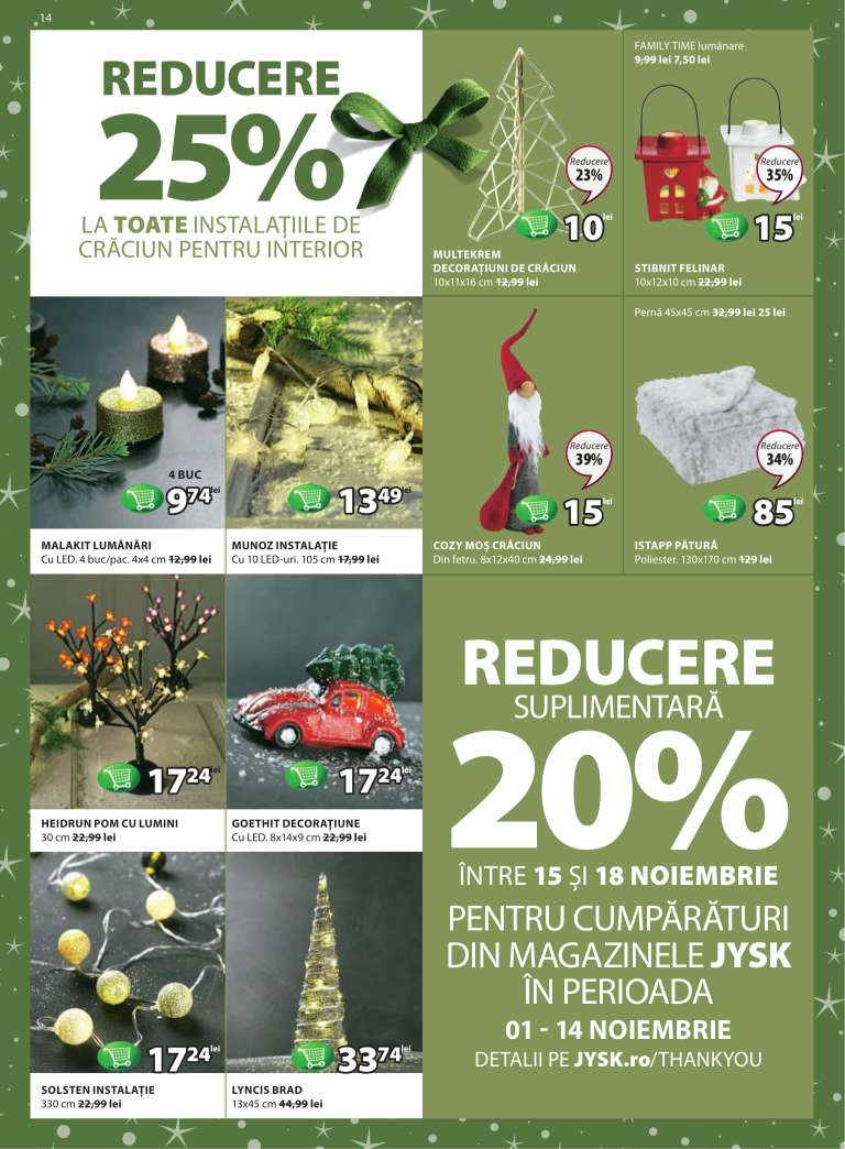 CATALOG JYSK OFERTE de CRACIUN 2018 REDUCERE de pana la 50%.