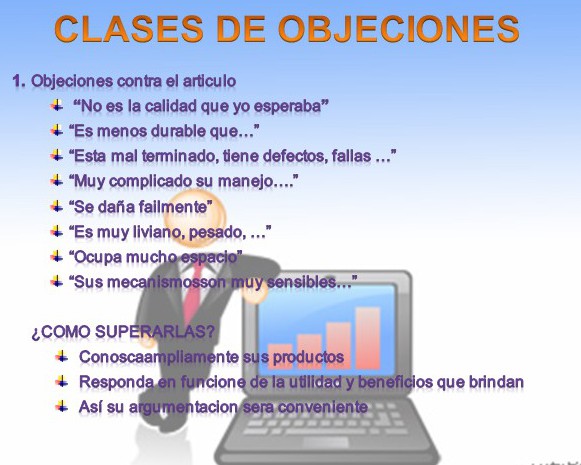 MERCADEO II - LA VENTA: CLASES DE OBJECIONES