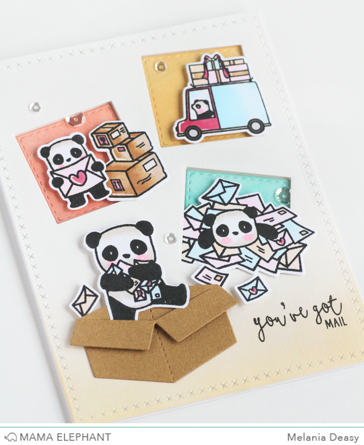 Mama Elephant Stamp Highlights Incoming Mail