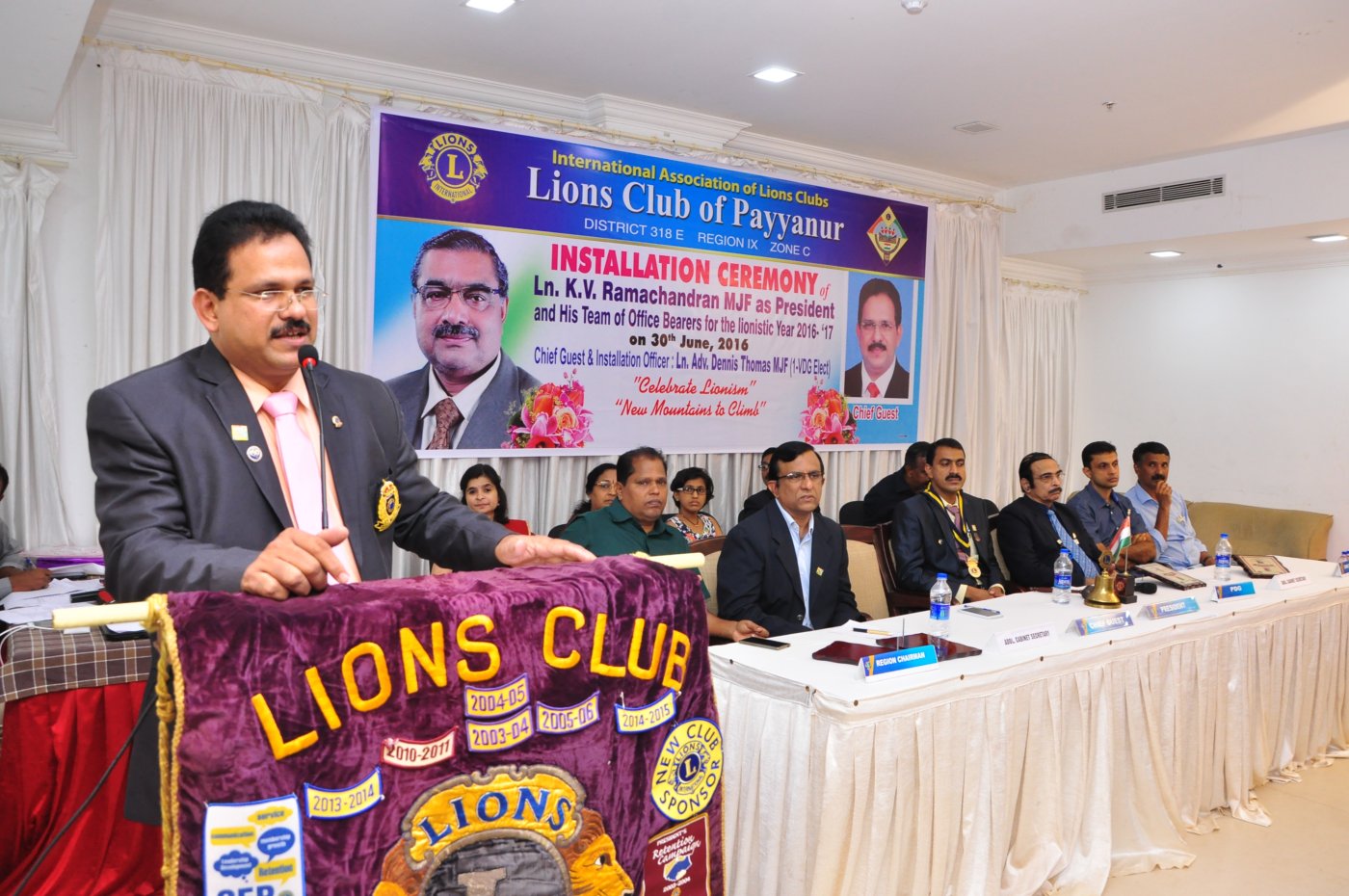 Lions Club of Payyanur: K V Ramachandran installed as new President