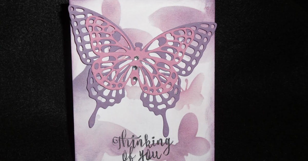 SistersInk Cards & Paper Art: Butterfly Stencil Card