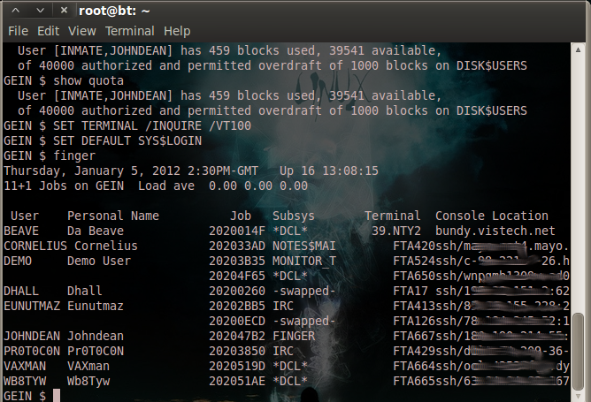Anonymity in OpenVMS Clusters?