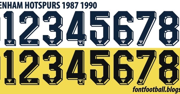 FONT FOOTBALL: Font Vector Tottenham Hotspurs 1987 1990 kit