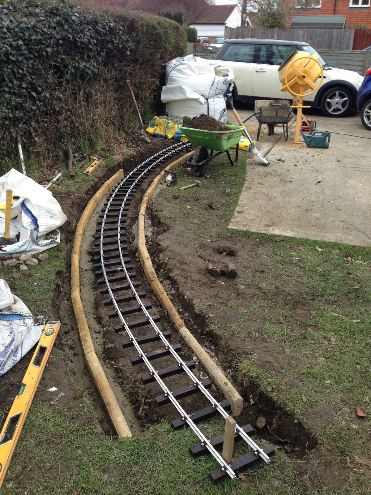 Great Woodchurch Railway: Construction