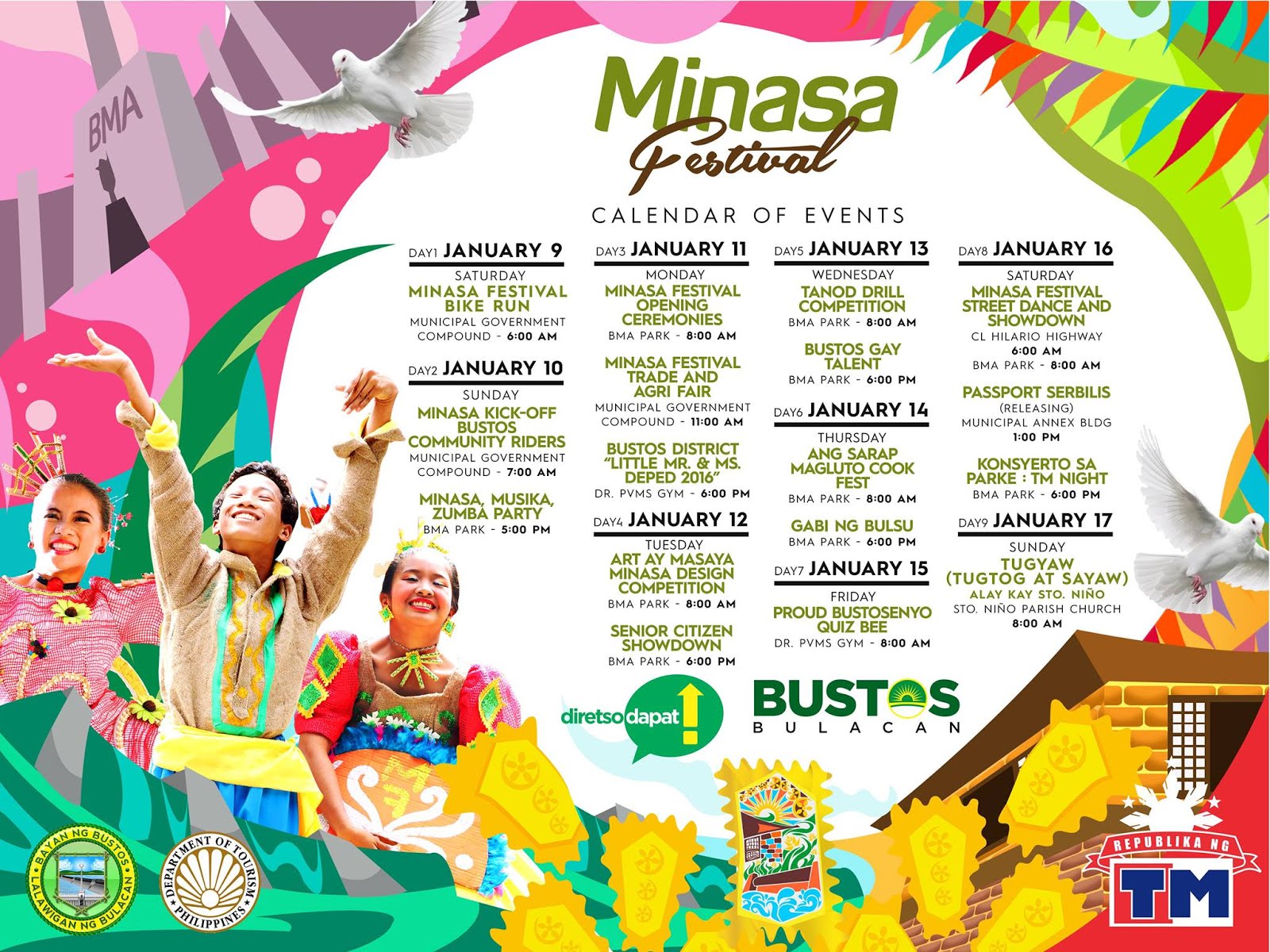 Byahero: Minasa Festival 2016 Schedule of Activities | Bustos, Bulacan