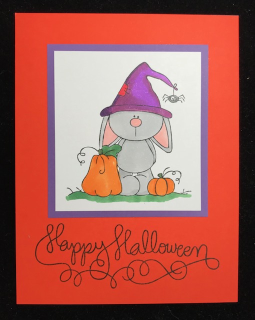 Granny Cats Crafts: Happy Halloween Bunny card