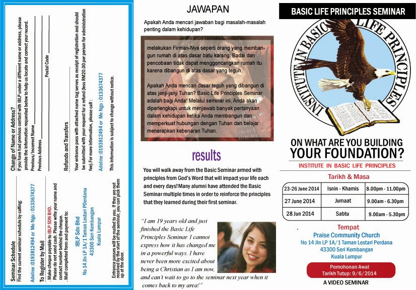 Institute in Basic Life Principles (IBLP): Basic Seminar Bahasa